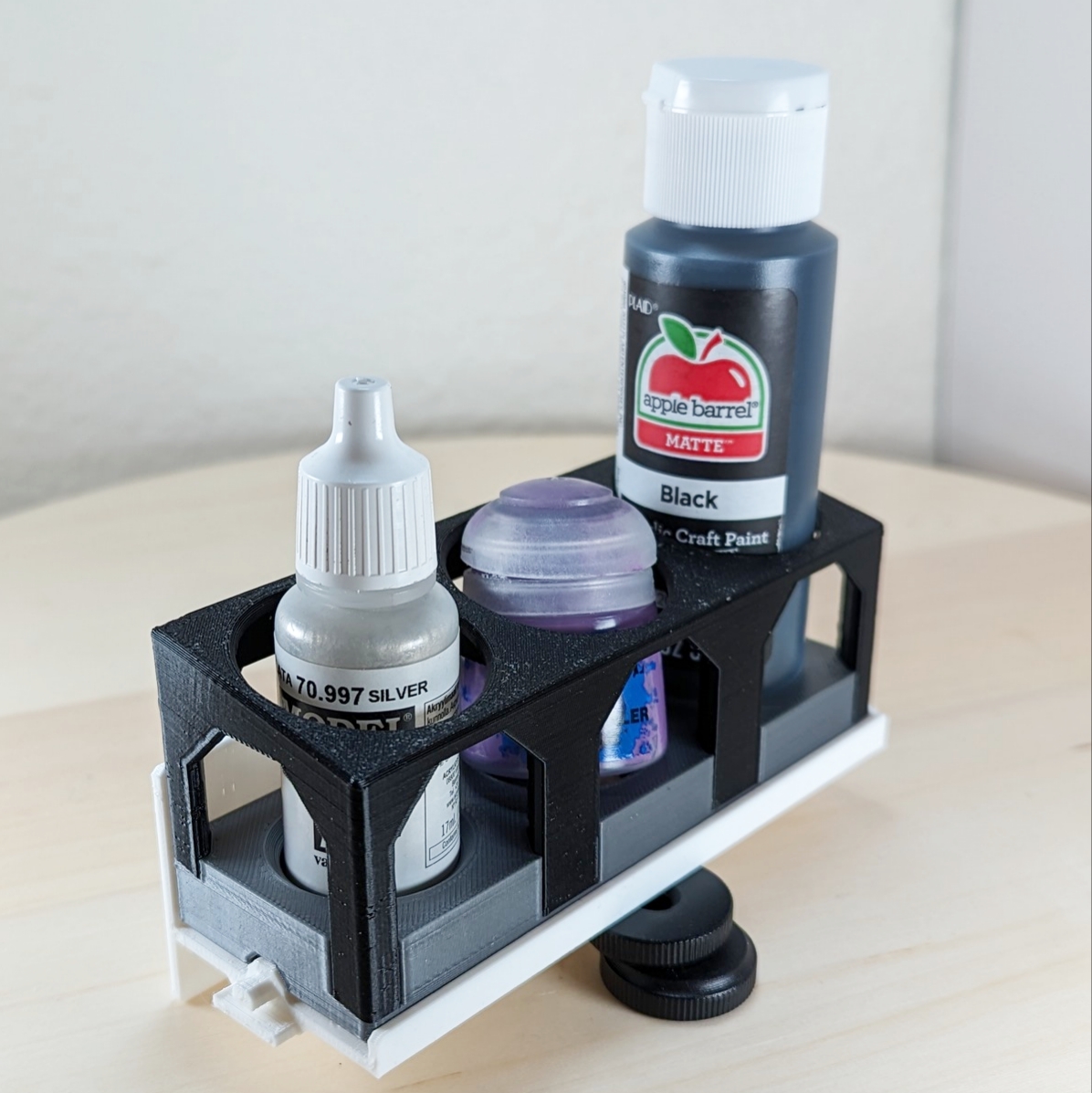 3 Pot Paint Tray - With Expandable Rack Wall Storage by Pandora's ...