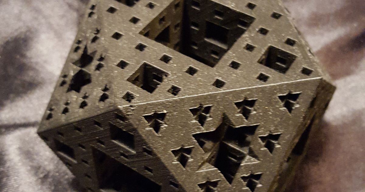 Menger sponge cuboctahedron by SmoothDragon | Download free STL model ...