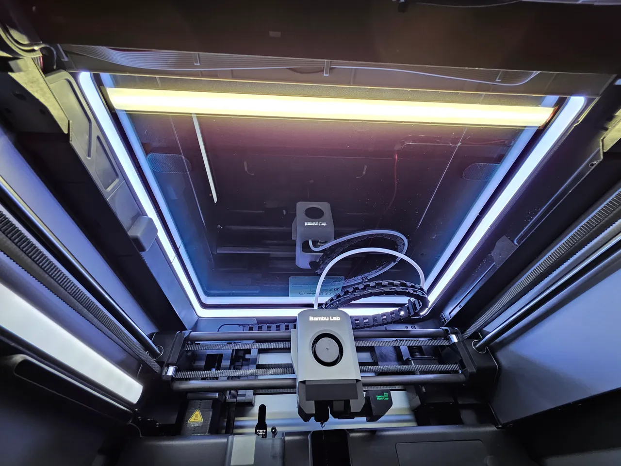 Bambu Lab X1C LED riser with diffusor and gridfinity storage! by ...