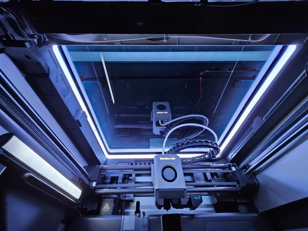 Bambu Lab X1C LED riser with diffusor and gridfinity storage! by ...