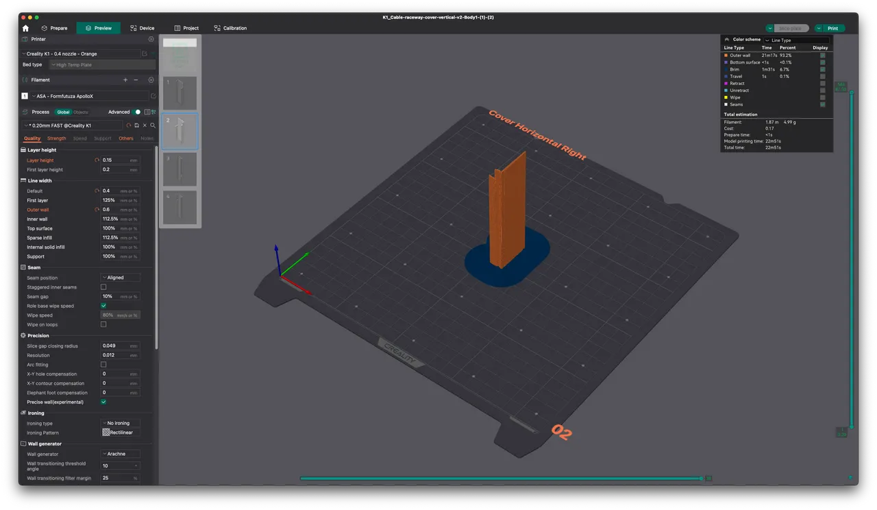 Creality K1 Cable Raceway Covers CAD by Henlor | Download free STL ...