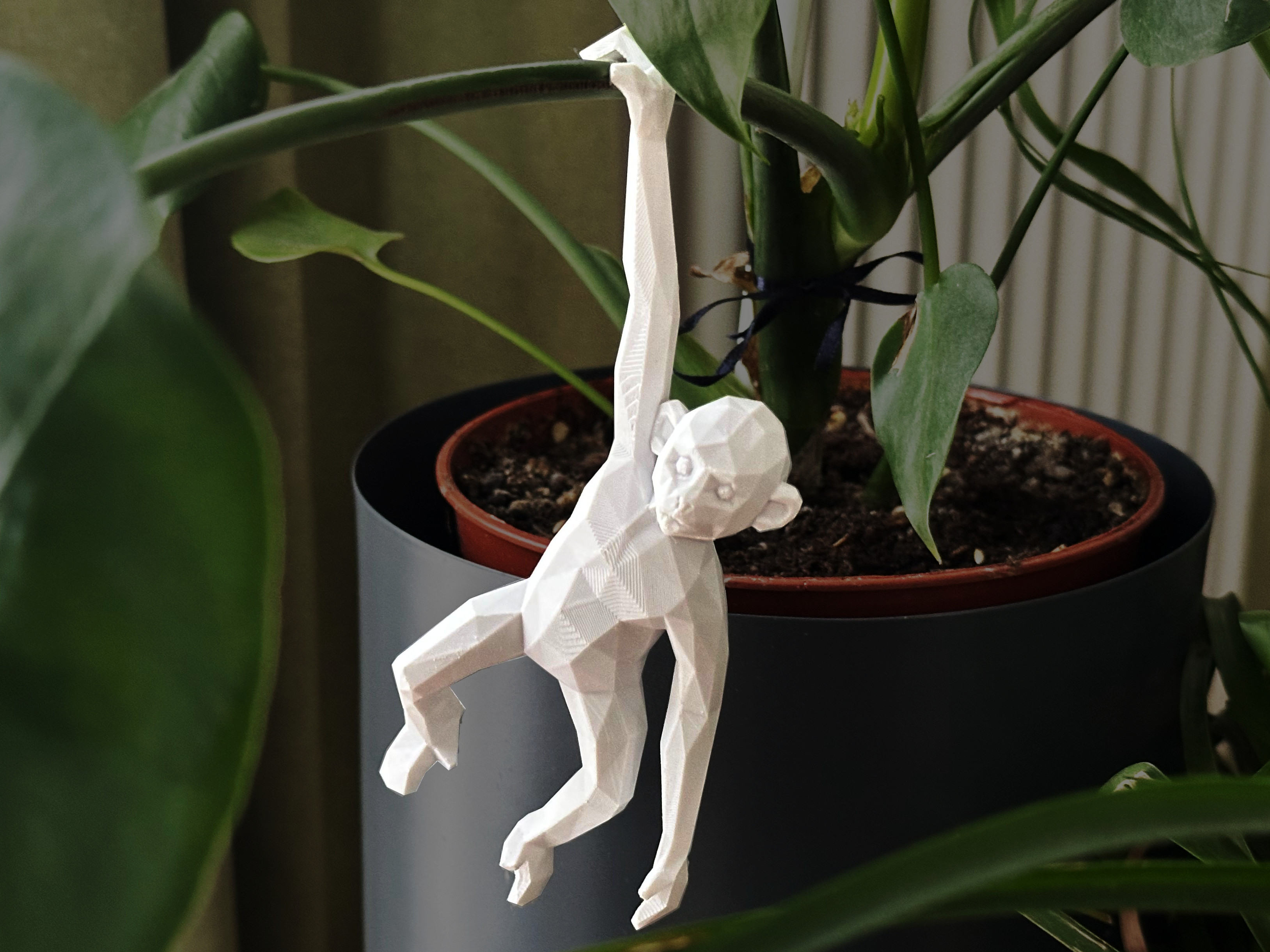 Cute Low Poly Hanging Monkey by Matthias L | Download free STL model ...