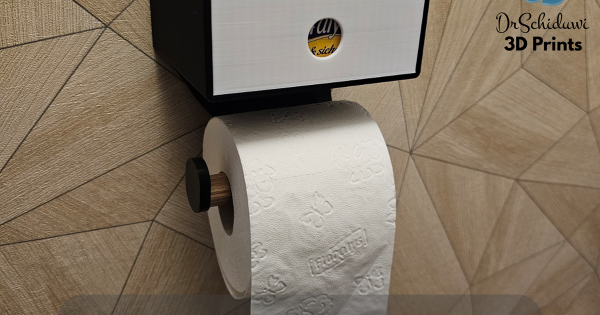 Toilet Paper Holder with Wood and drawer by DrSchiduwi | Download free ...