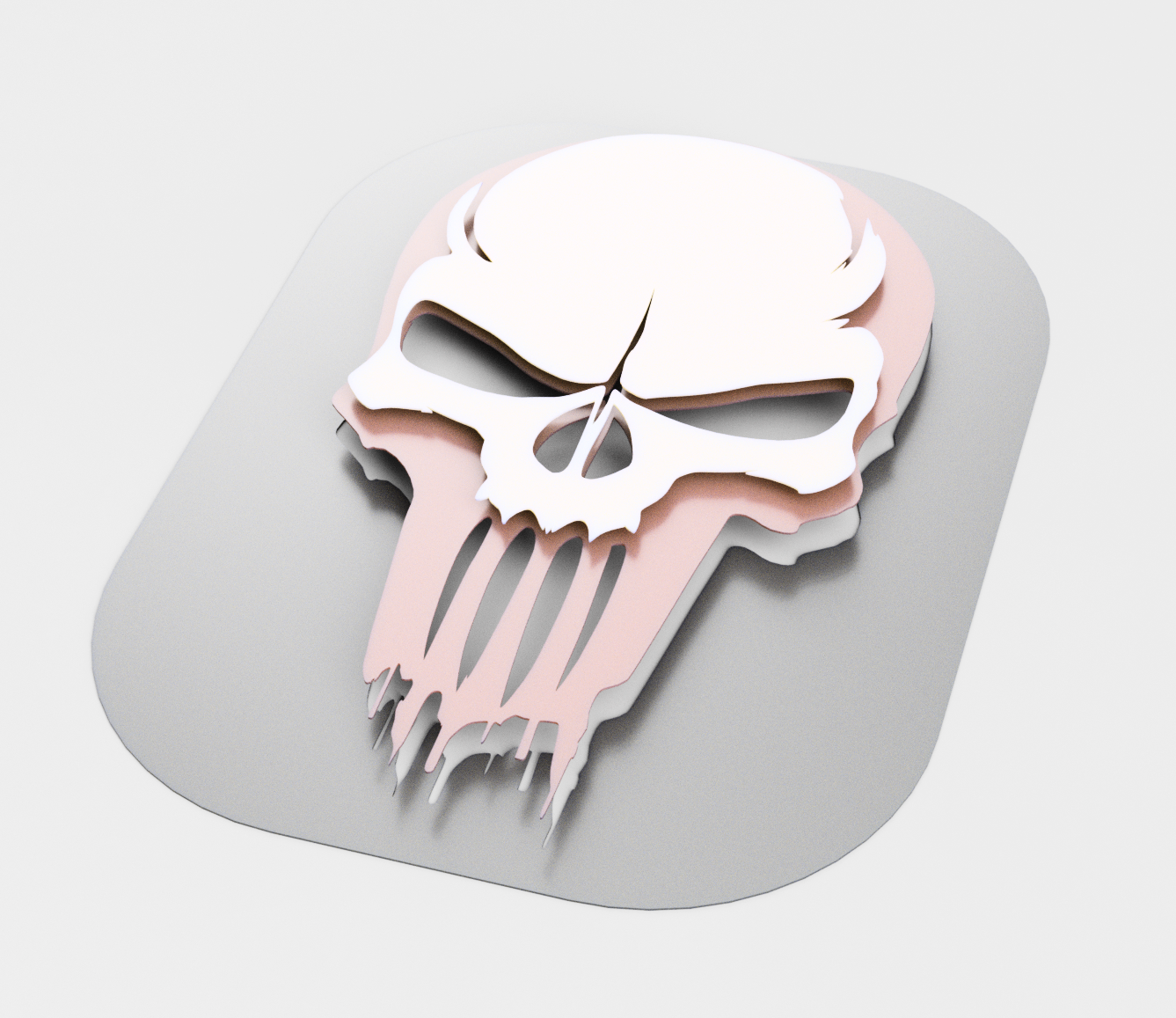 Skull - 3 layer painting stencil by Florin | Download free STL model ...