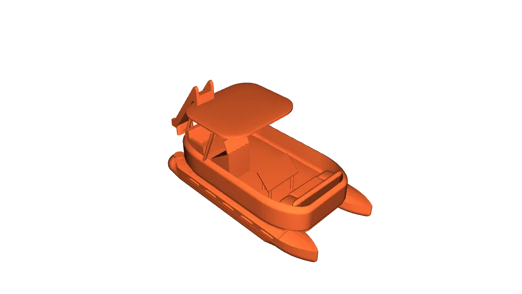 Pontoon Boat (with slide!) by Hkillebrew | Download free STL model ...