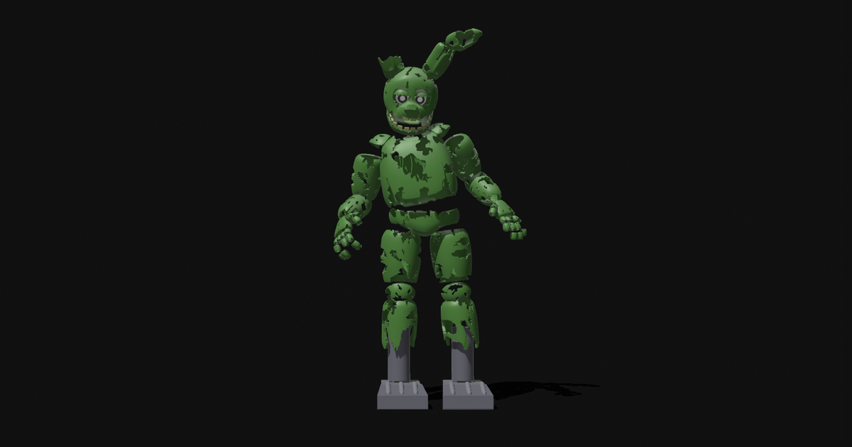 Springtrap Costume (updated) by Mr. Poly | Download free STL model ...