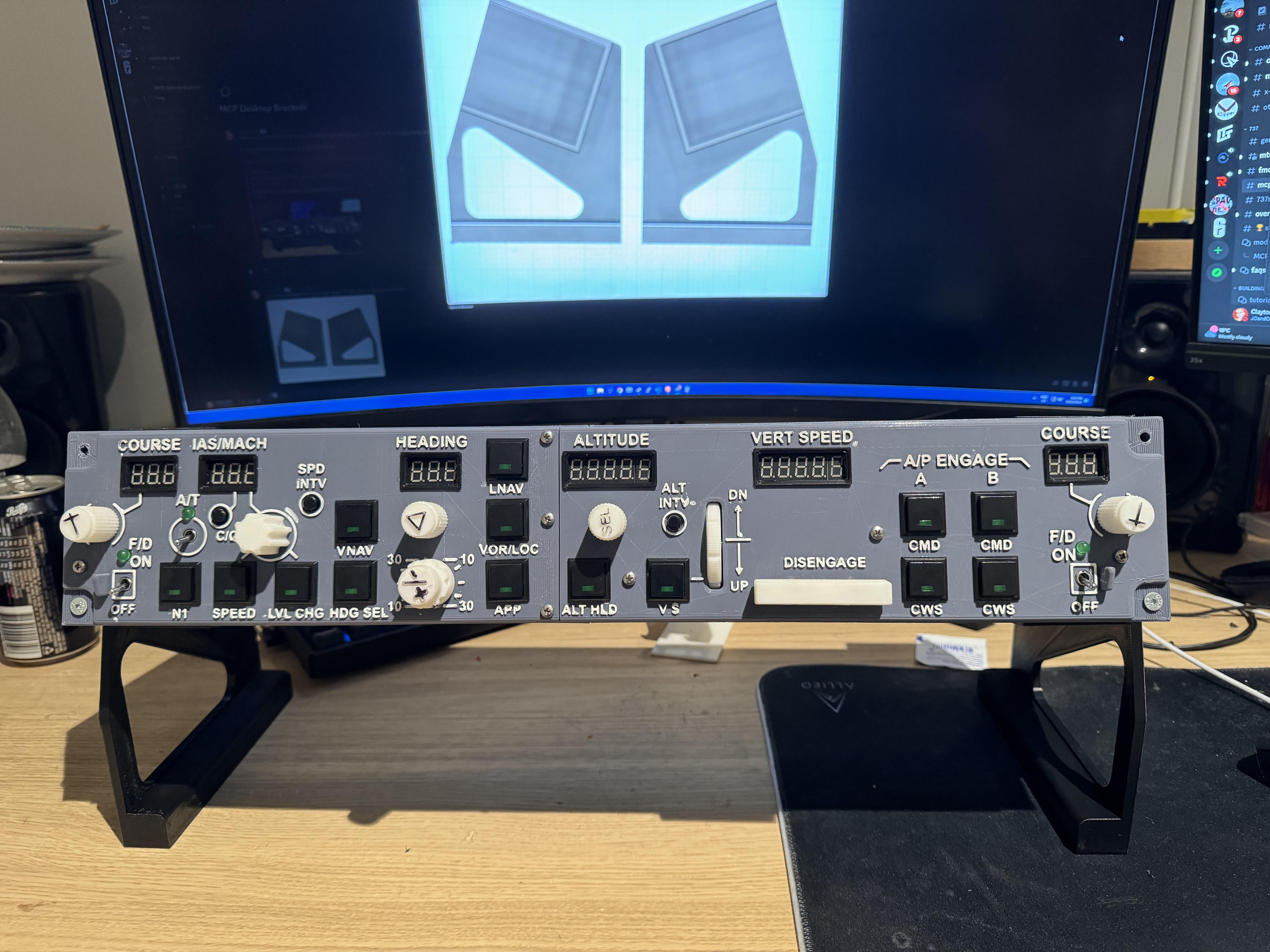 737DIYSIM MCP Desktop stand by Cumdingo | Download free STL model ...
