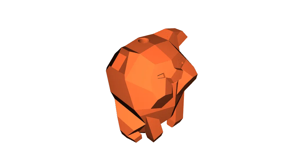 Waddles Low Poly keychain by Z3Dart&tech | Download free STL model ...