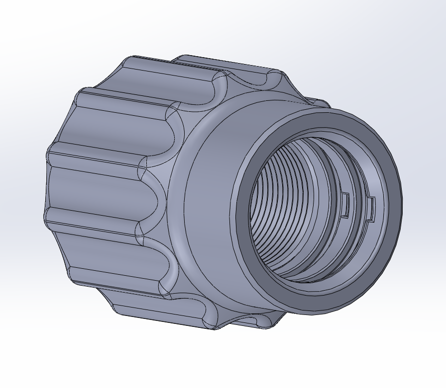 M16x1.0 Threaded Barrel Mount for Foam Blasters - For CAD Use by ...