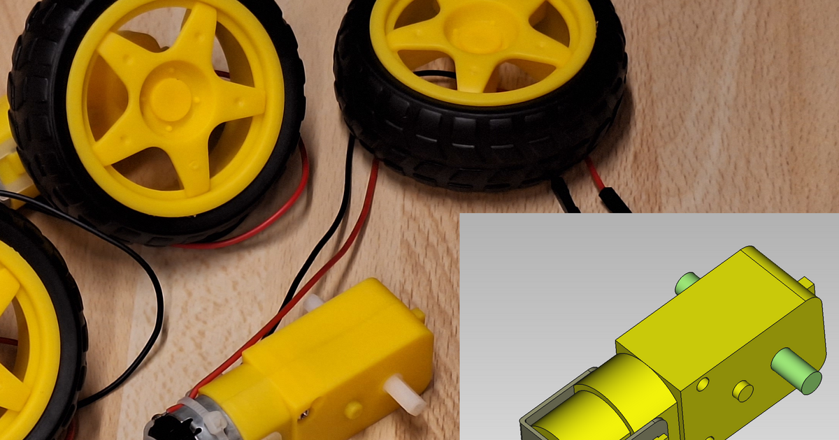 Geared motor for skid steer robot - Reference model by HD_Creator ...