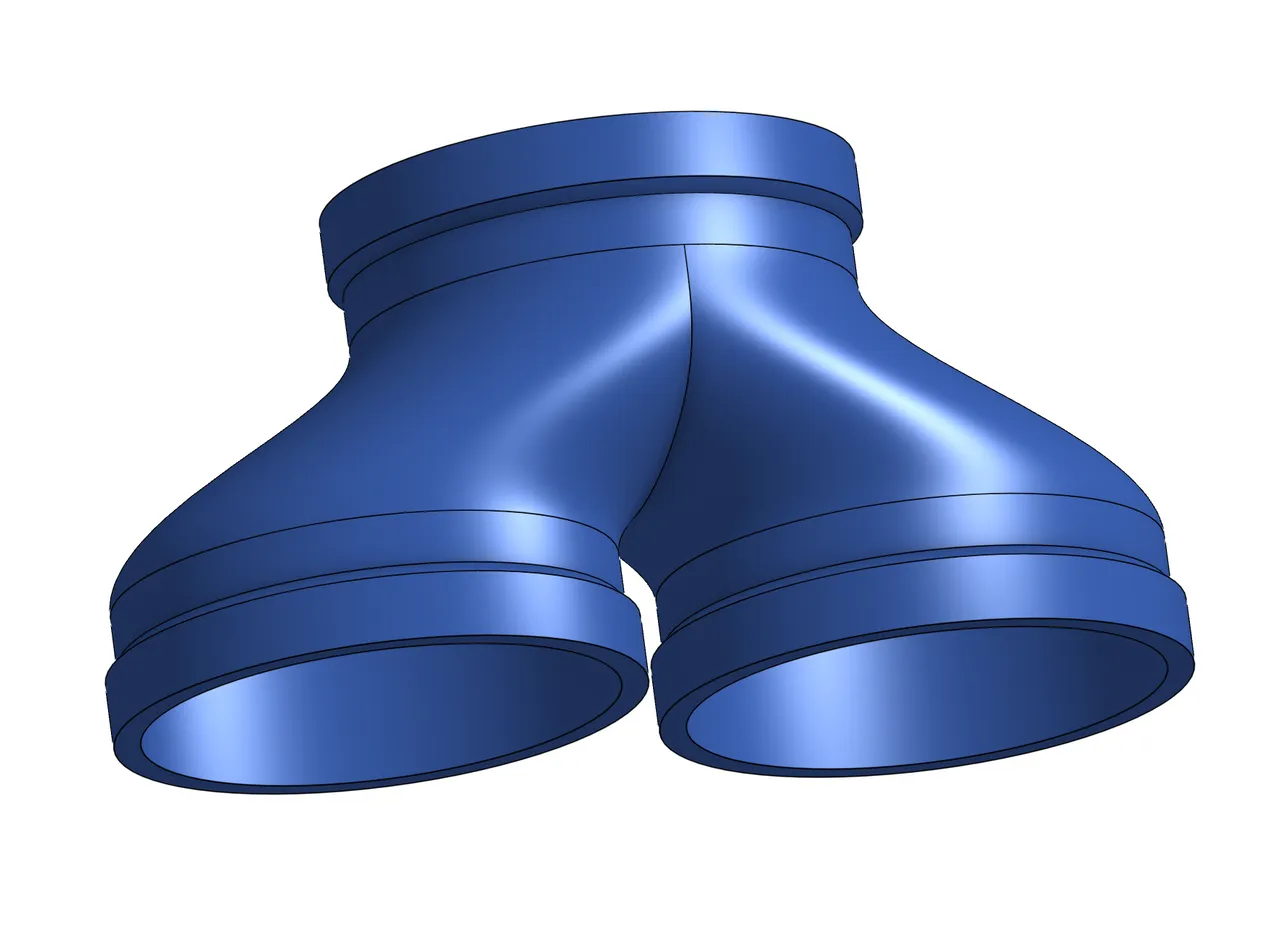 4in (4 inch) duct splitter by jazzychad | Download free STL model ...