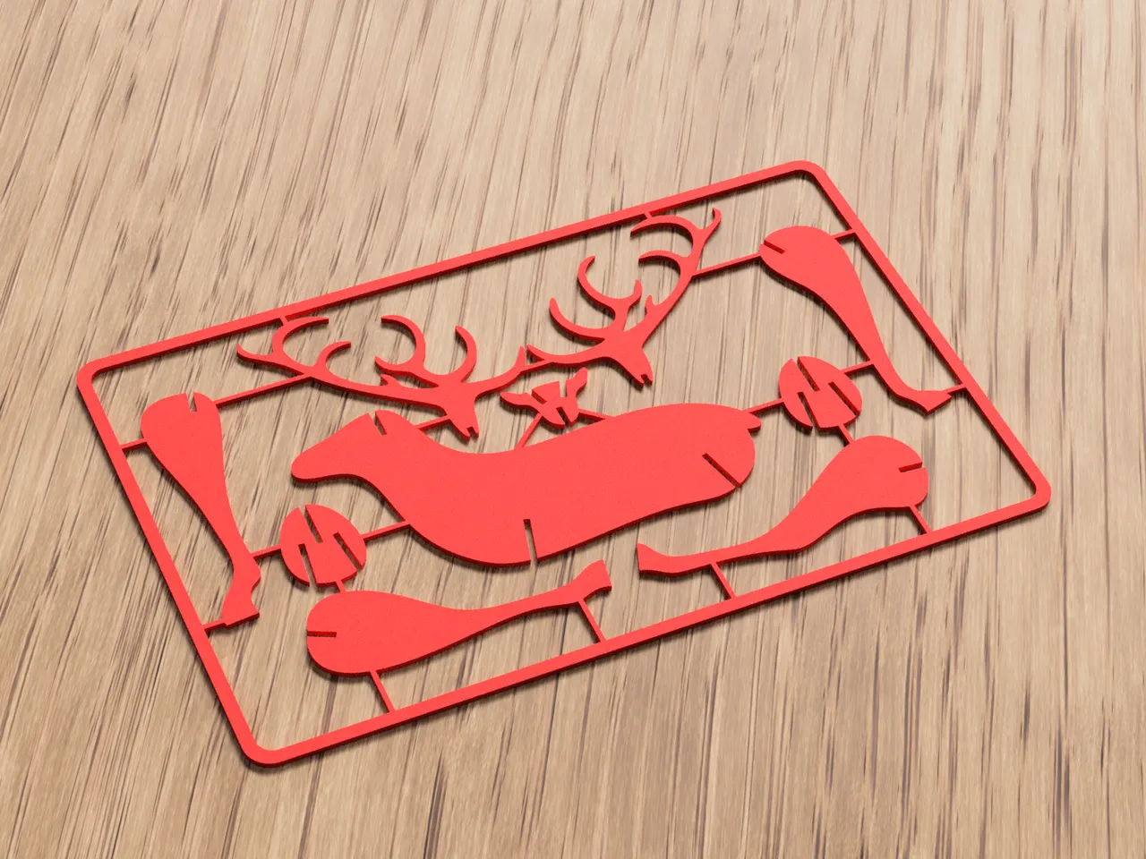 Christmas Deer kit card by Sabre Design | Download free STL model ...