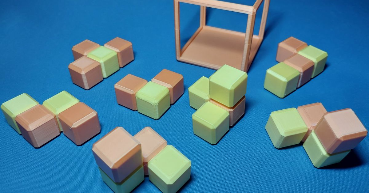 Two Colors Cube Puzzle (gluing required). by MB TECH | Download free ...