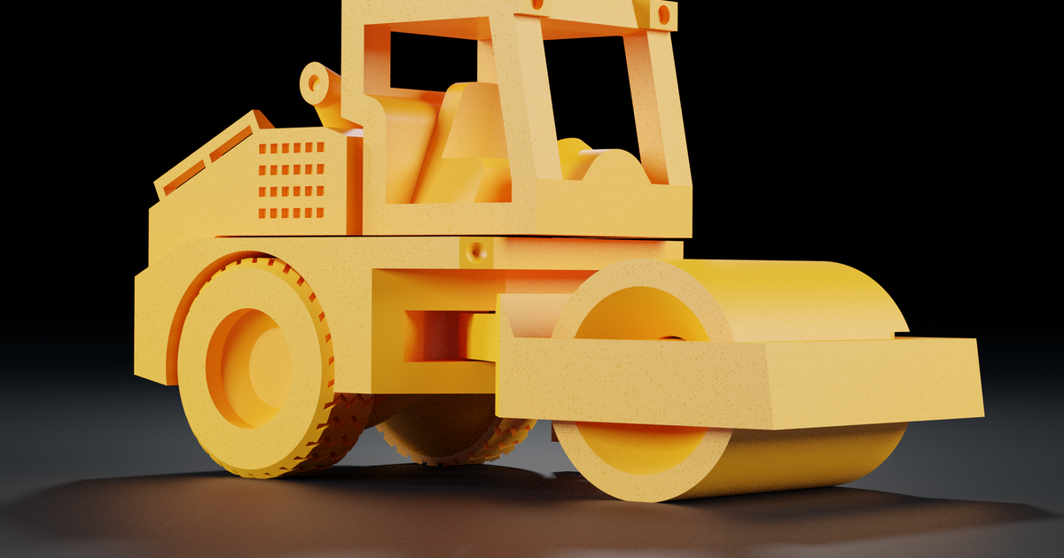 Print-in-Place Steam Roller by WhopperPrinting | Printables Store