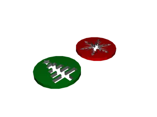 Christmas Connect 4 Chips by ReadyShootAim | Download free STL model ...