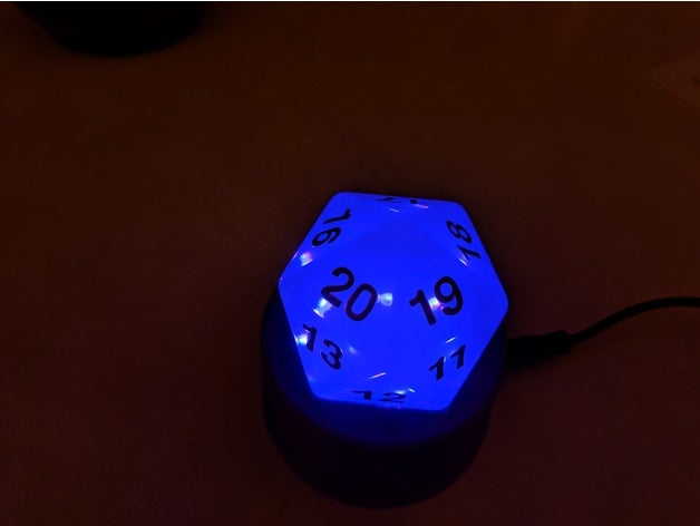 D20 Dice Lamp - RGB Neopixels by Colecago | Download free STL model ...