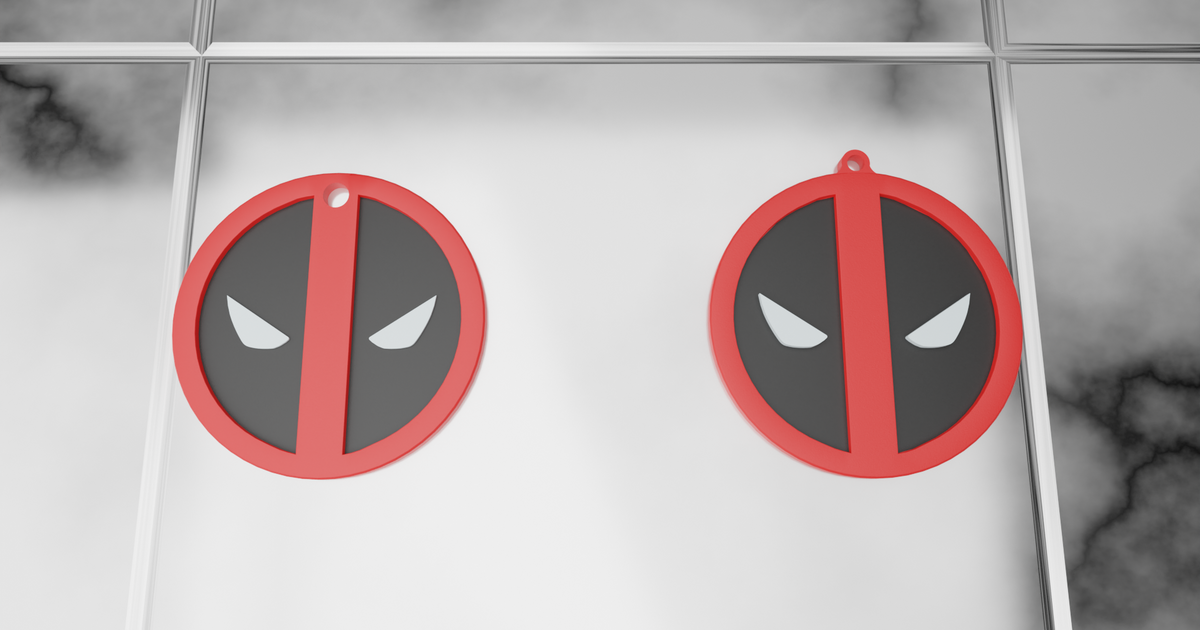 Deadpool Logo Keychain by Affinity 3D | Download free STL model ...