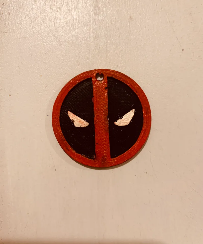 Deadpool Logo Keychain by Affinity 3D | Download free STL model ...