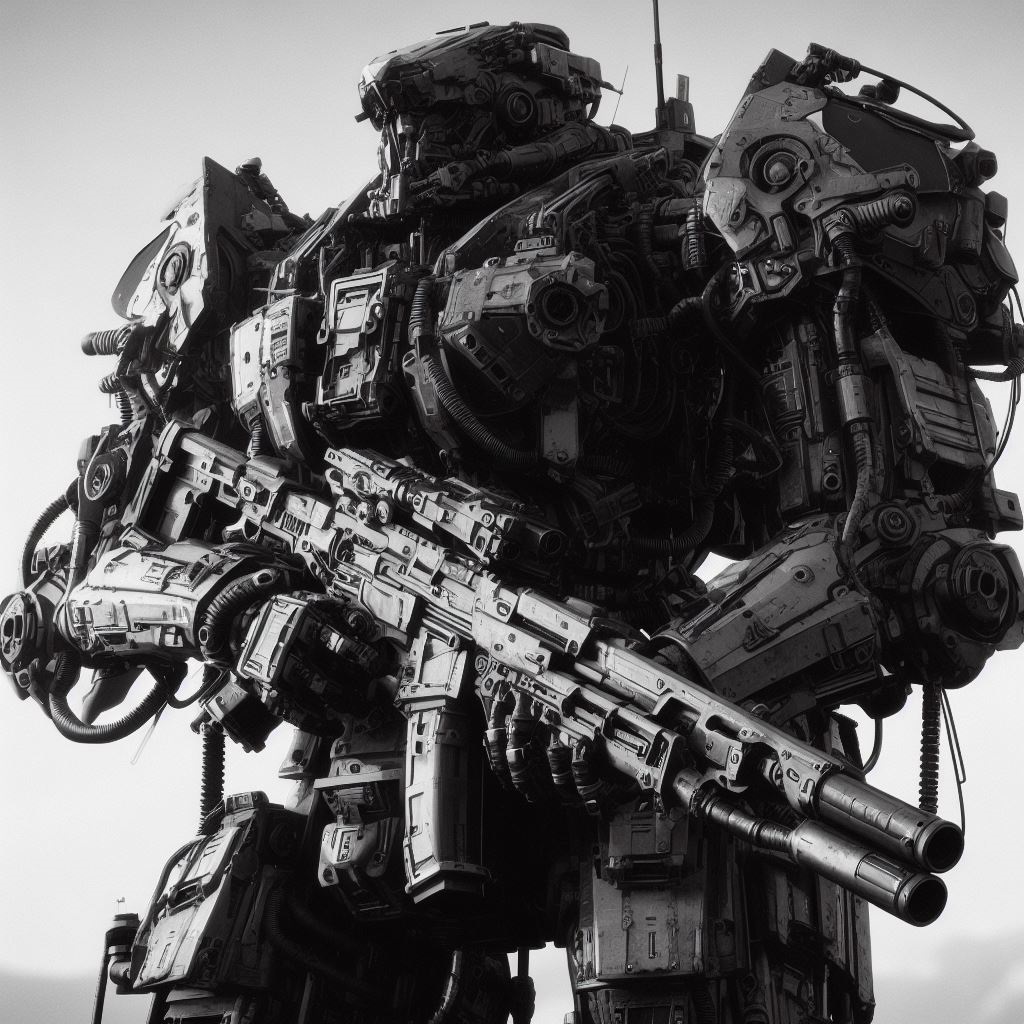 Mech Warrior 5 BW- Hueforge by Bottega.co.nz | Download free STL model ...