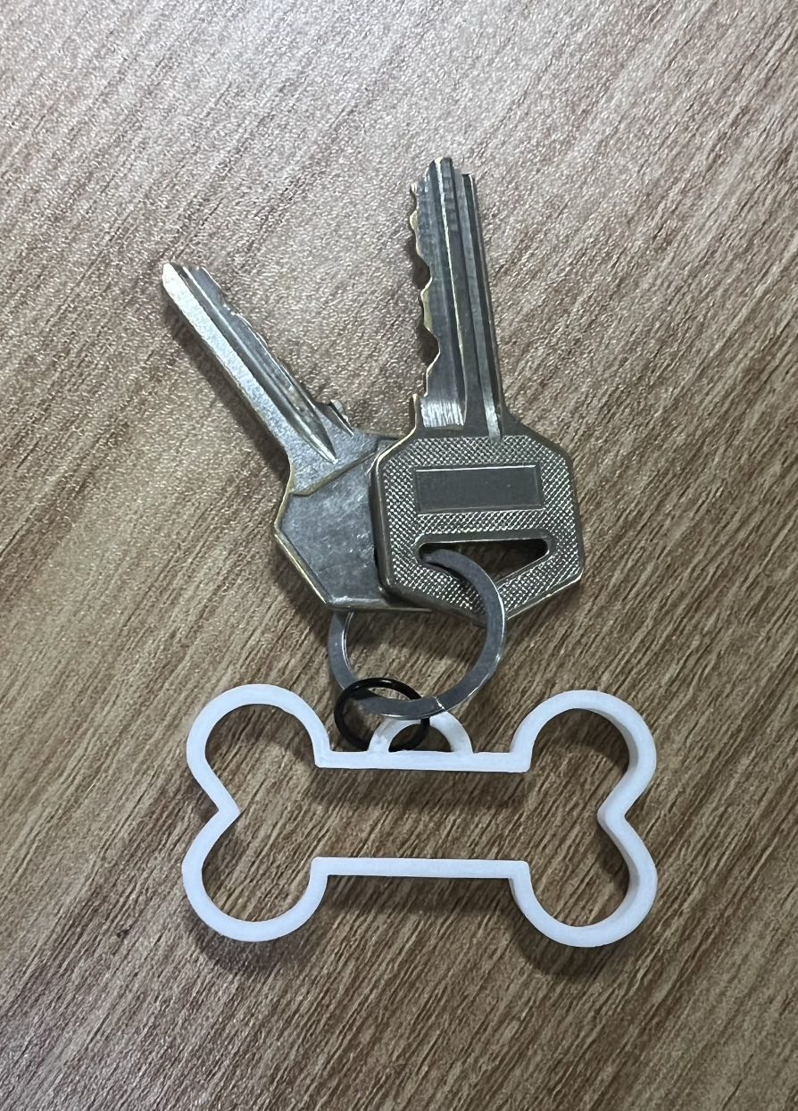 Dog Bone Keychain by C Model | Download free STL model | Printables.com
