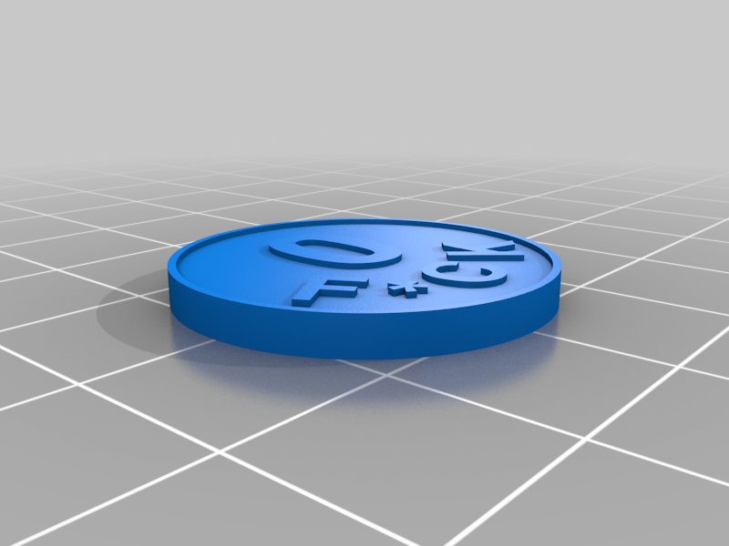 0 f*ck coin & 1 point coin by Ilia Alius | Download free STL model ...