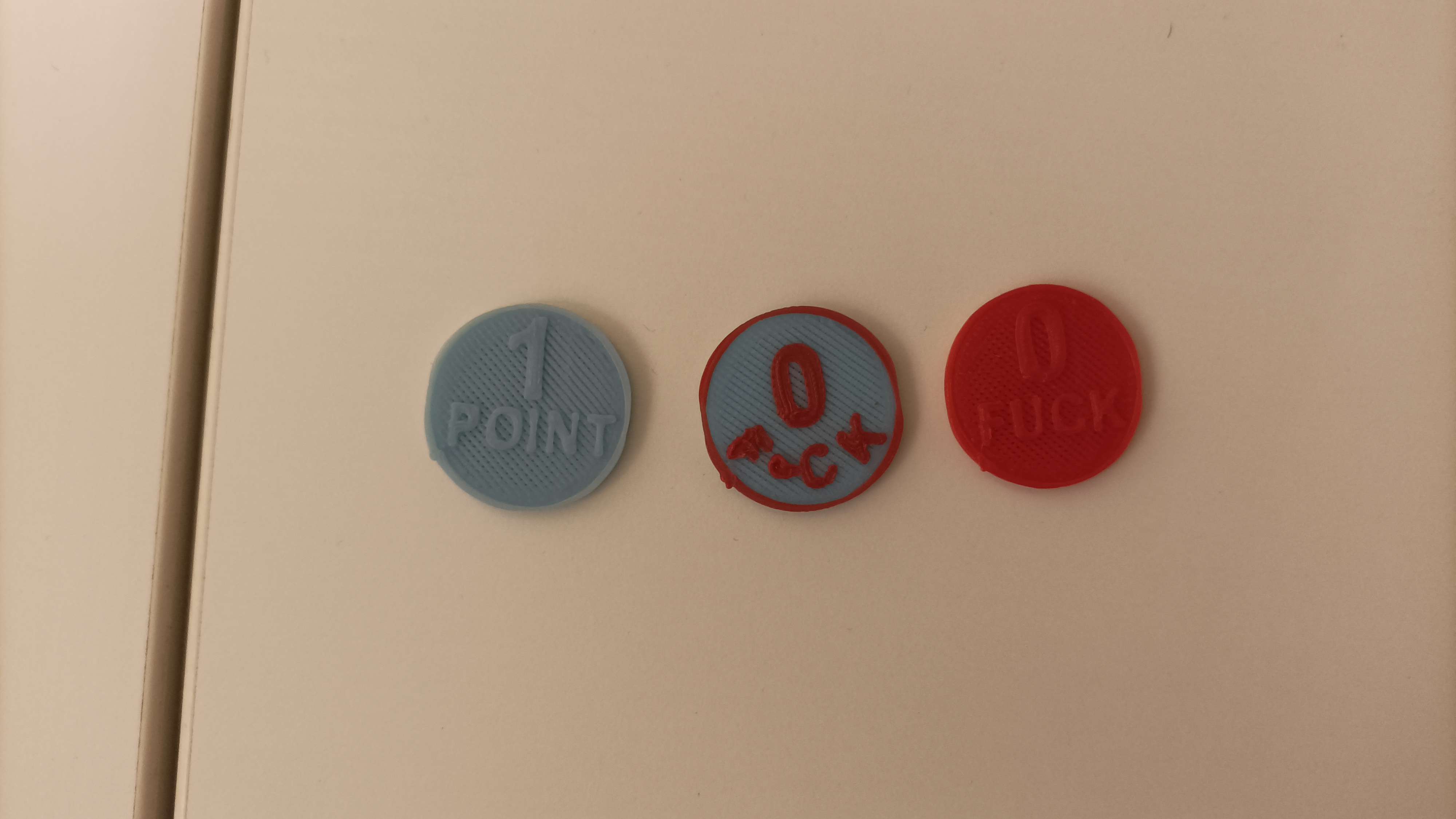 0 f*ck coin & 1 point coin by Ilia Alius | Download free STL model ...