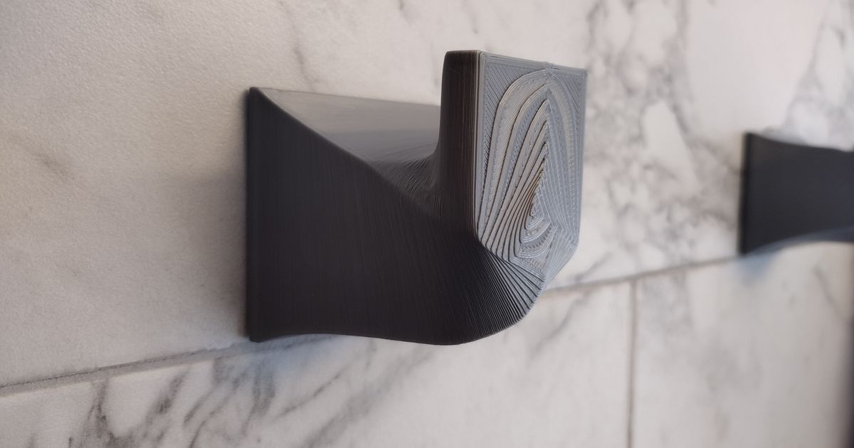 Bathroom Utility Hook by AT3chnicality | Download free STL model ...