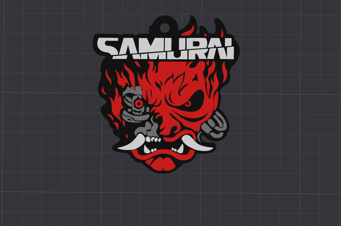 Samurai keychain - Cyberpunk 2077 by Korez guitars | Download free STL ...