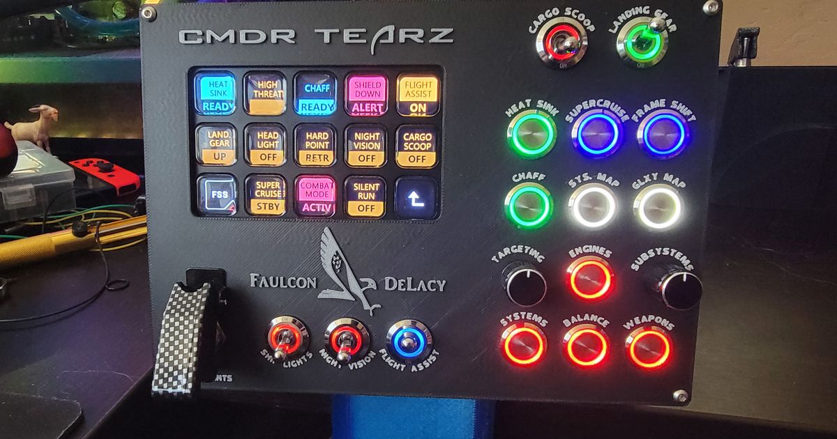 Sim Button Box w/Stream Deck by Nico | Download free STL model ...