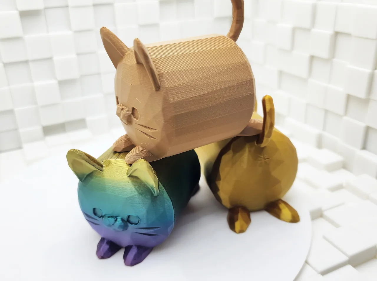 Low Poly Neko Cat =^._.^= No Supports by Triple G Workshop | Download free STL model ...