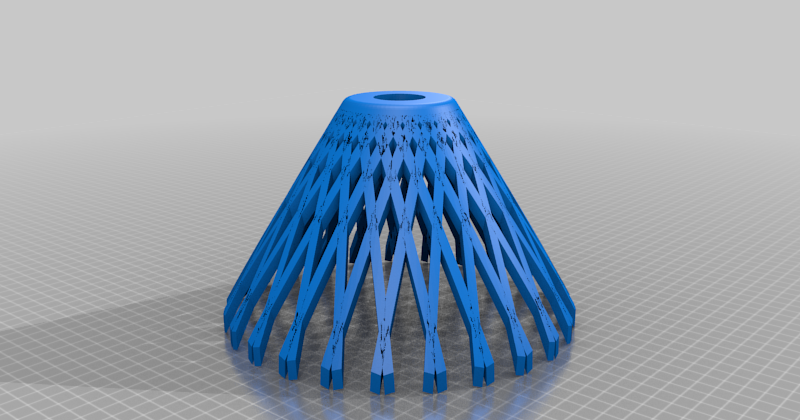Mesh Lampshade with 26mm Mount by dlovett | Download free STL model ...