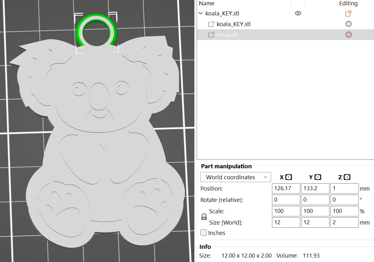 Koala Key with thicker ring by SteveS42 | Download free STL model ...