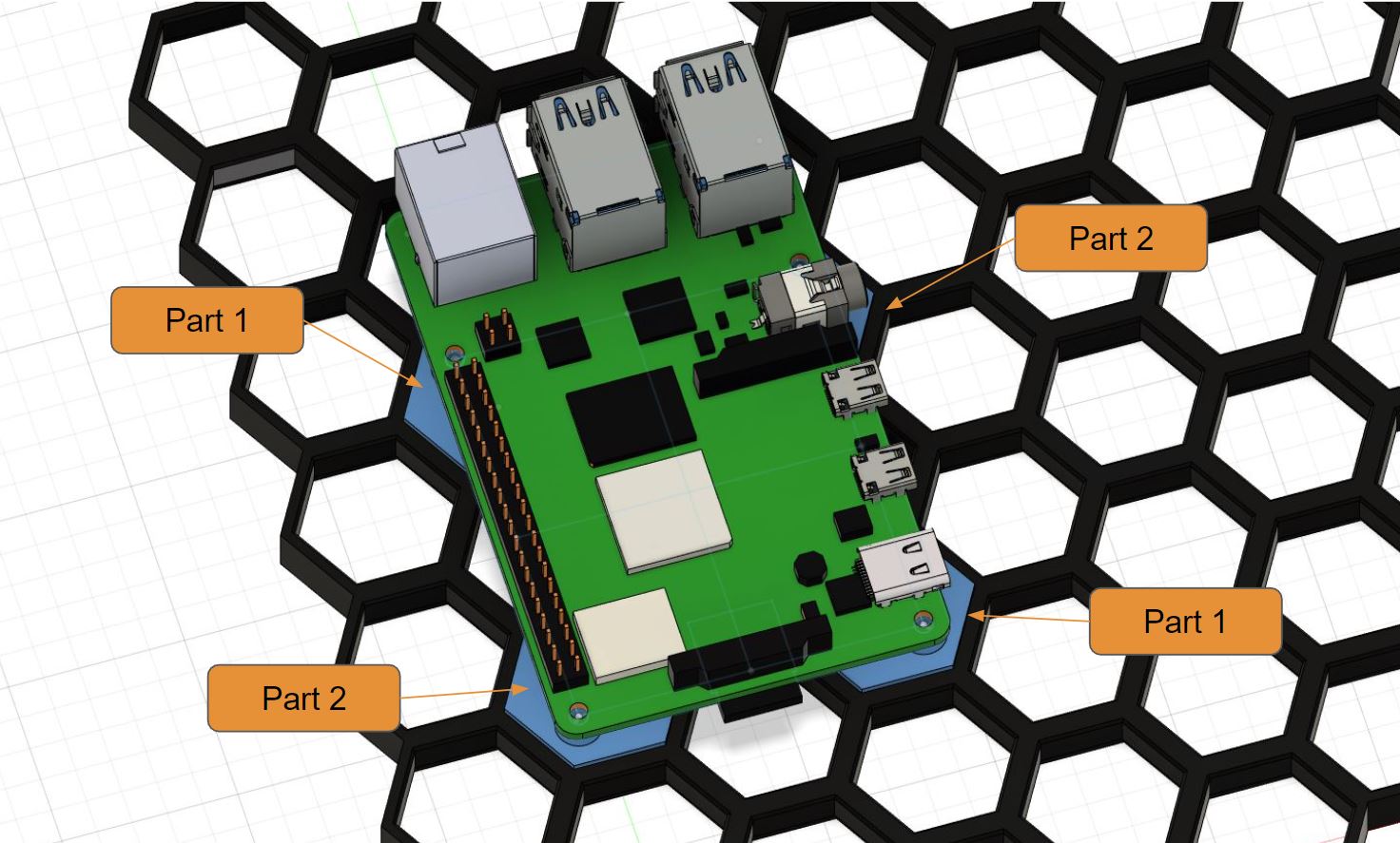 HSW honeycomb storage wall raspberry pi mount by Manuel | Download free ...