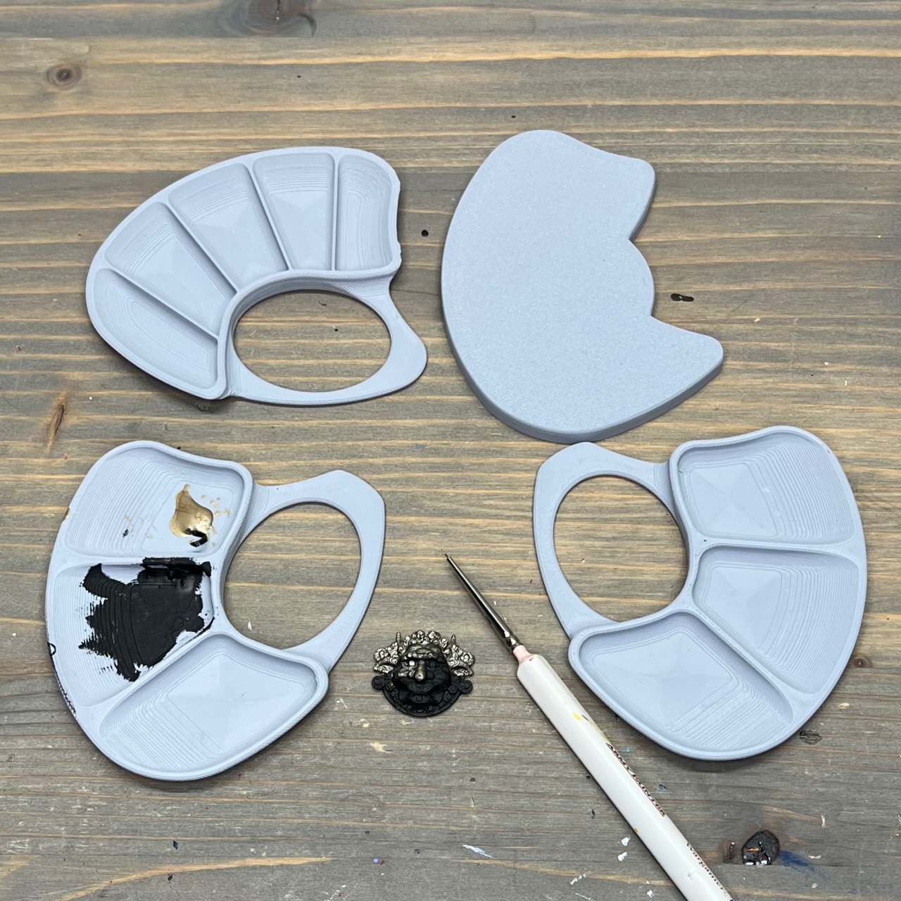 Petite Paint Palette – Deep Dish 3/5 + Snap on Lid par MerganMcFergan ...