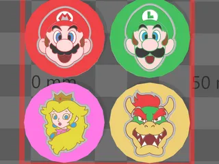 Mario Connect 4 Chips by ReadyShootAim | Download free STL model ...