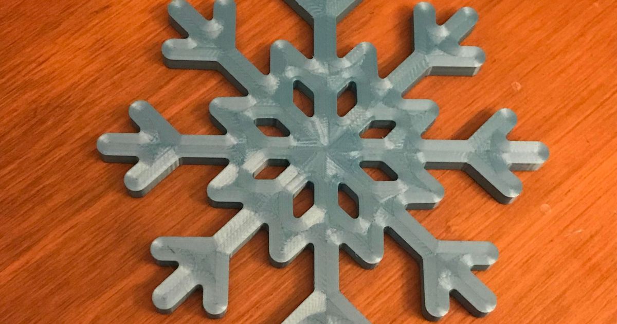 Simple Snowflake Decoration / Ornament by DentedPrinter | Download free ...