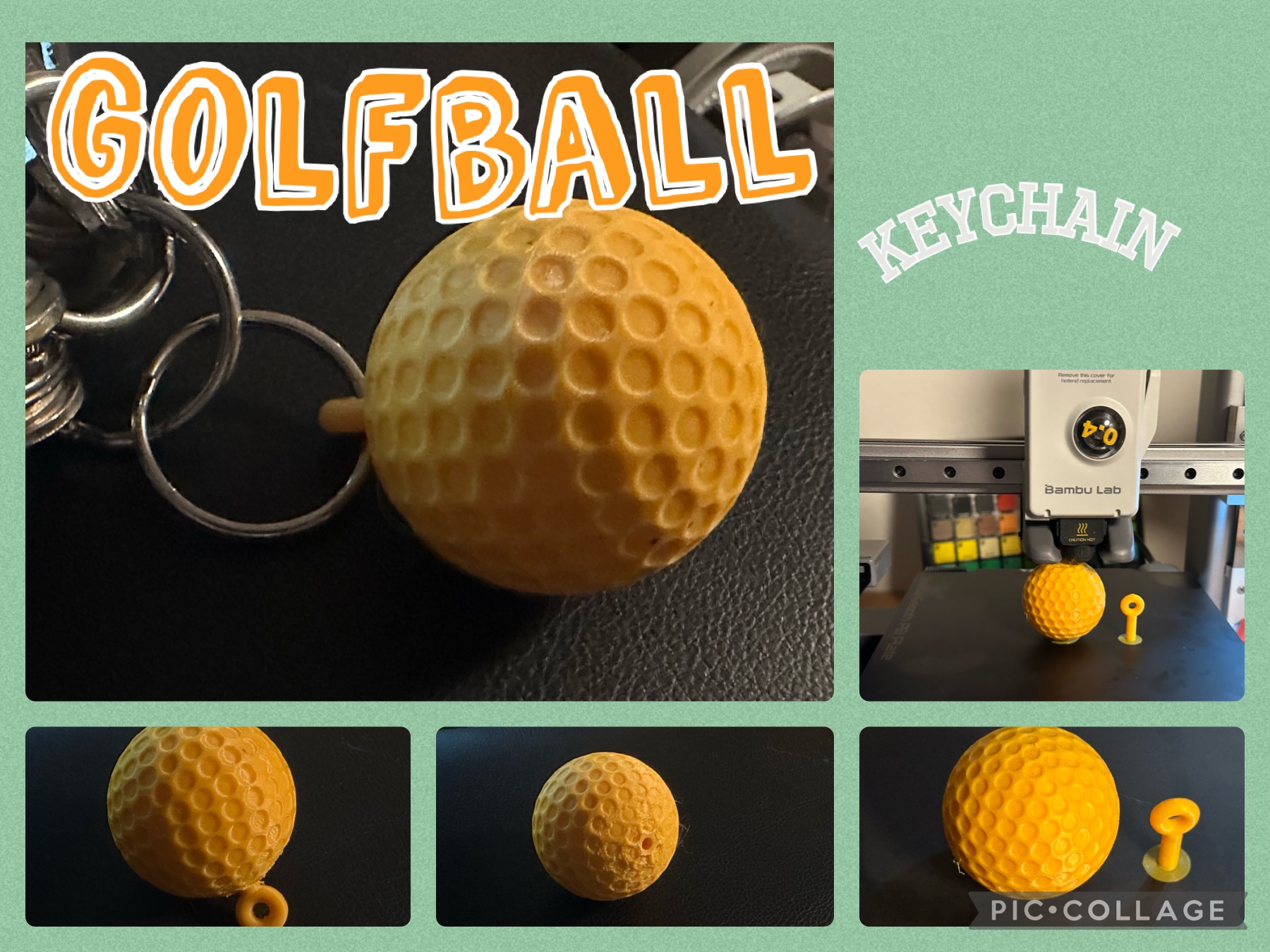 Golfball with Ringscrew by JAV3D | Download free STL model | Printables.com