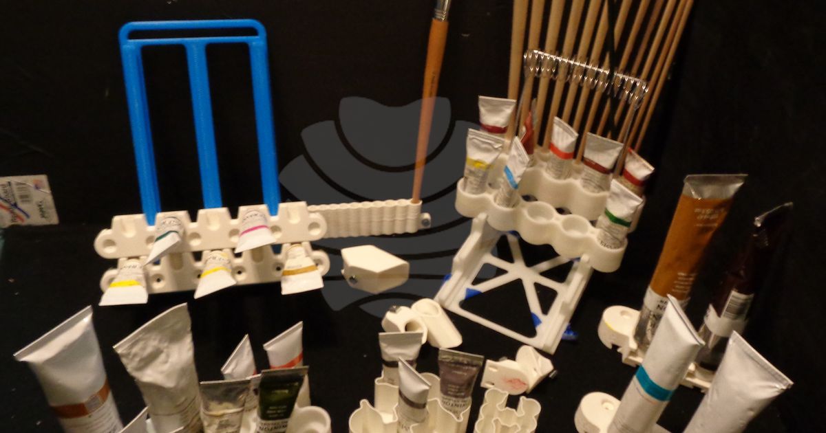 Artist Oil Paint Modules by GallaghersArt | Download free STL model ...