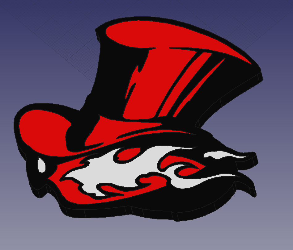 Persona 5 hat color logo by spbnick | Download free STL model ...