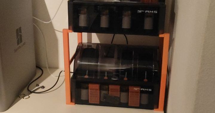 Bambu AMS Mount / Rack / Stand by NicJak | Download free STL model ...