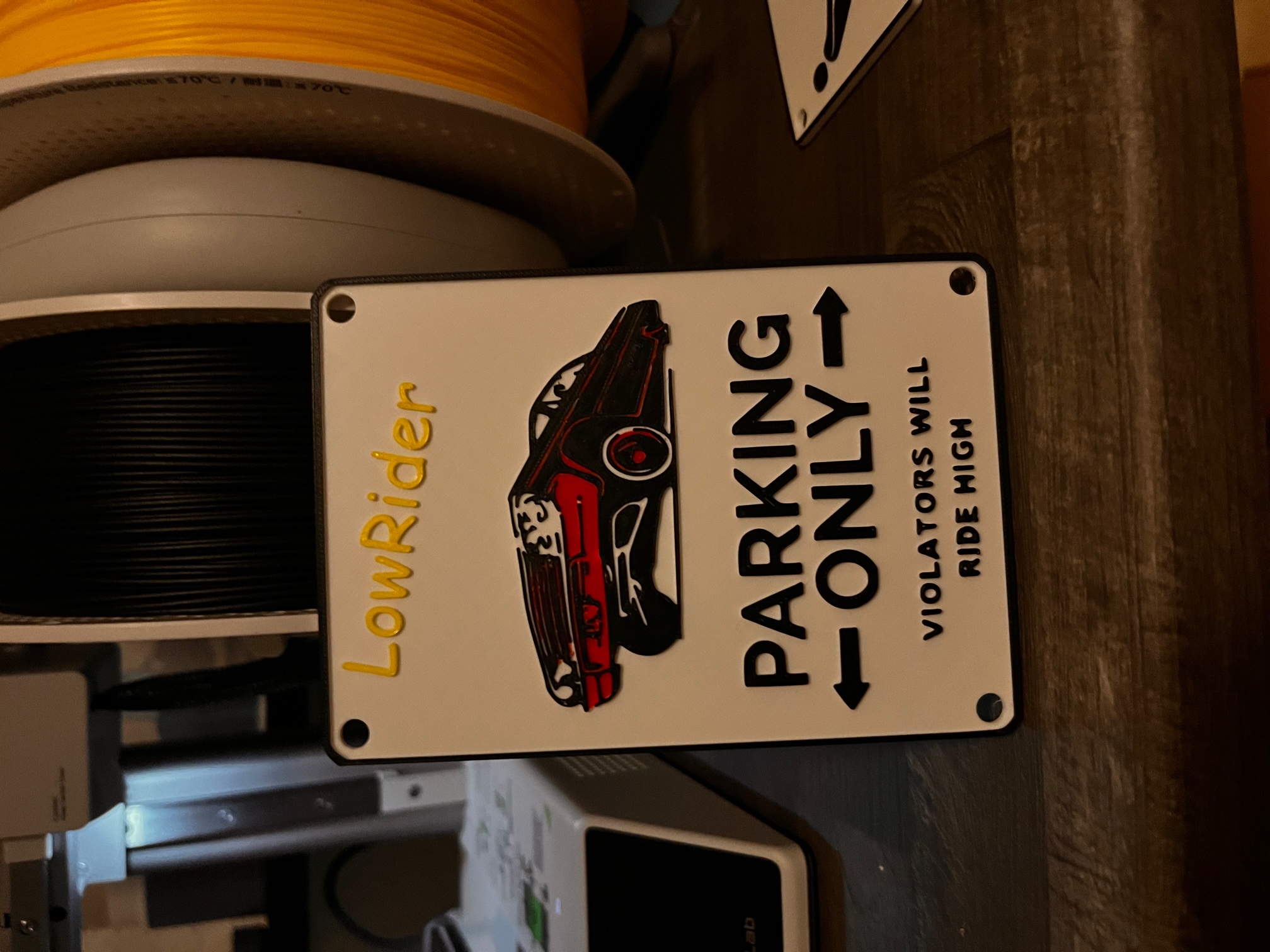 Lowrider Parking only sign by Dinozzo | Download free STL model ...