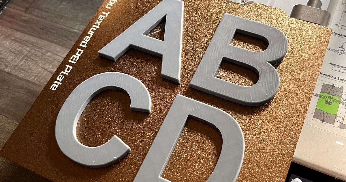 alphabet name for door etc by Dinozzo | Download free STL model ...