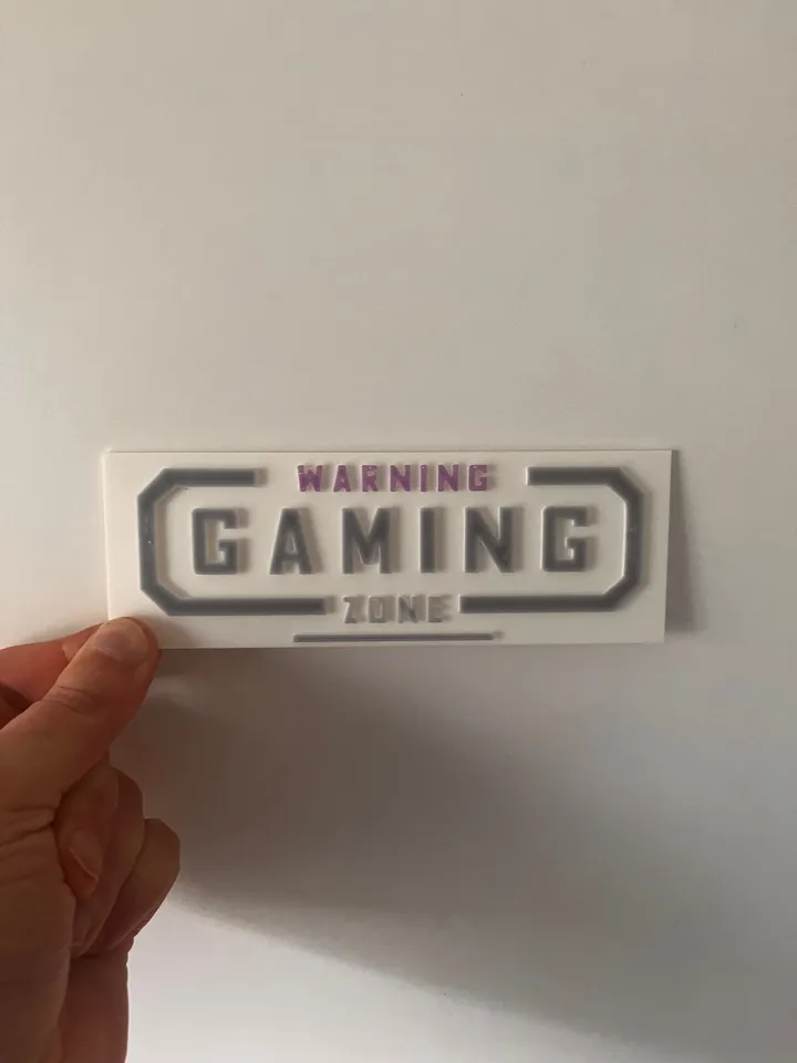 Gaming warning sign by Dinozzo | Download free STL model | Printables.com