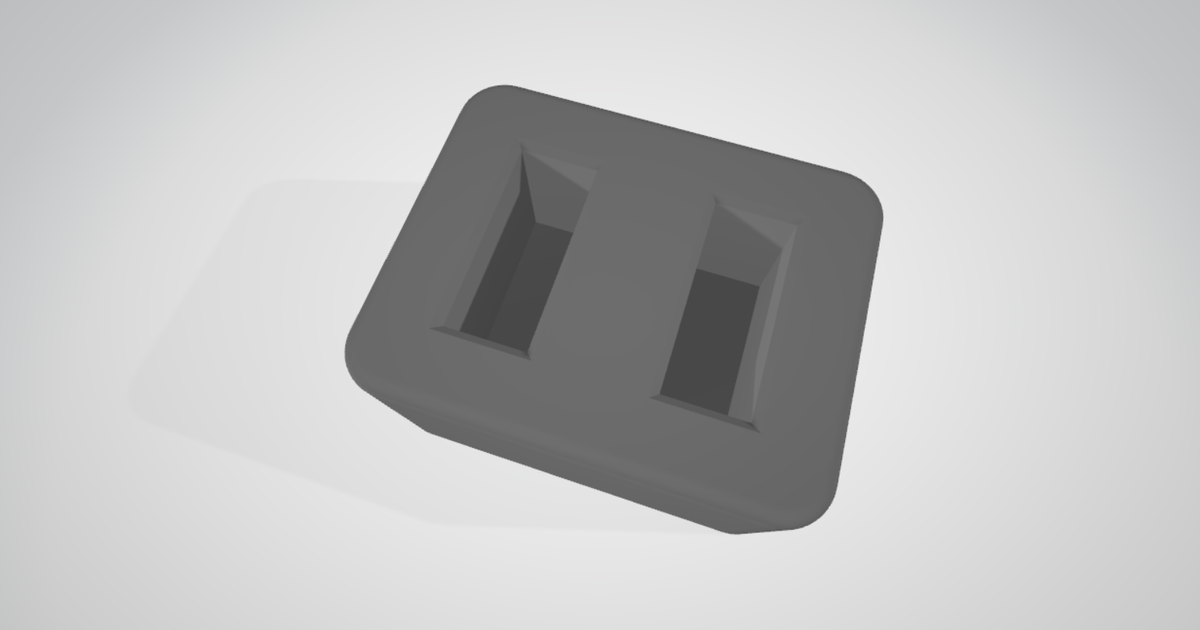 USB Holder for 2 USB ports by Dávid Tököly | Download free STL model ...