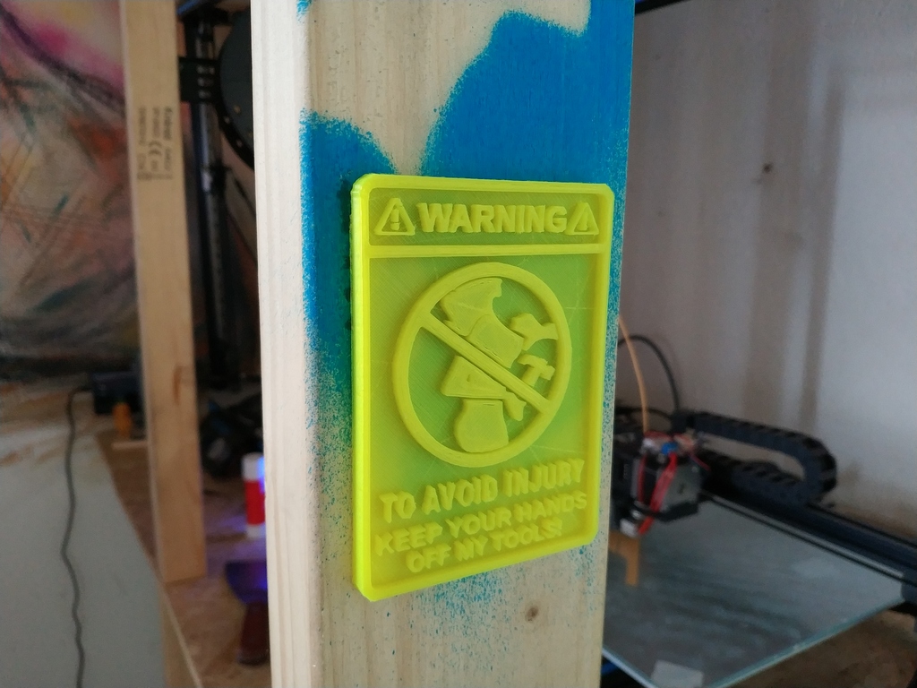 Funny Warning Sign - Keep Hands Off by Medelis3D | Download free STL ...