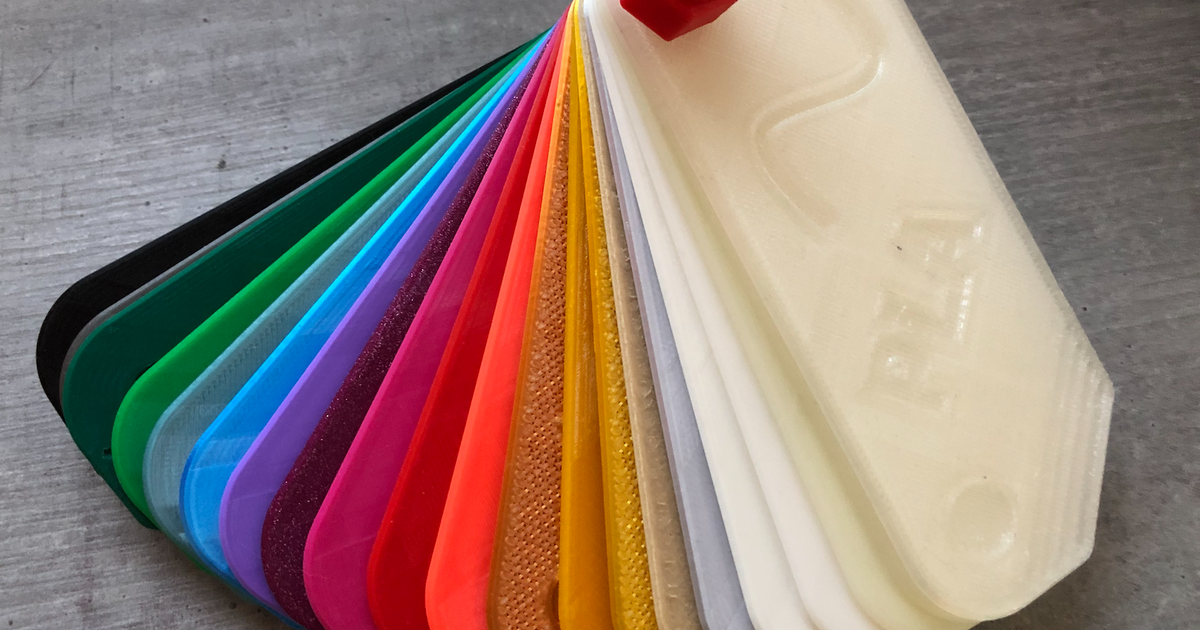 Filament swatch PLA / Filament Farbmuster PLA by MT3D | Download free ...