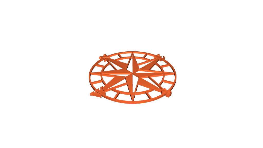 Compass rose by gerwen | Download free STL model | Printables.com