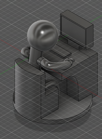 stick man on computer. by jp3dprint | Download free STL model ...