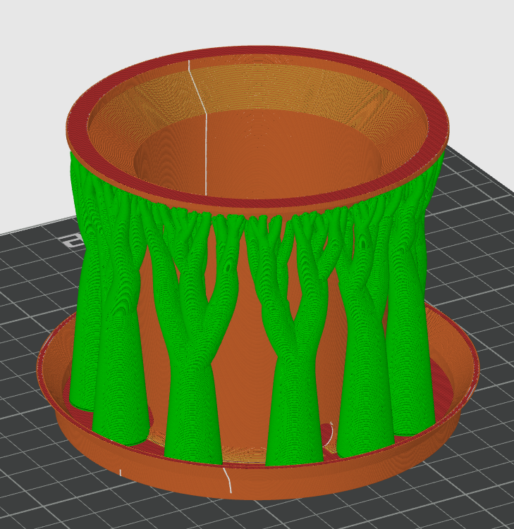 Plant pot with organic support by Rival | Download free STL model ...