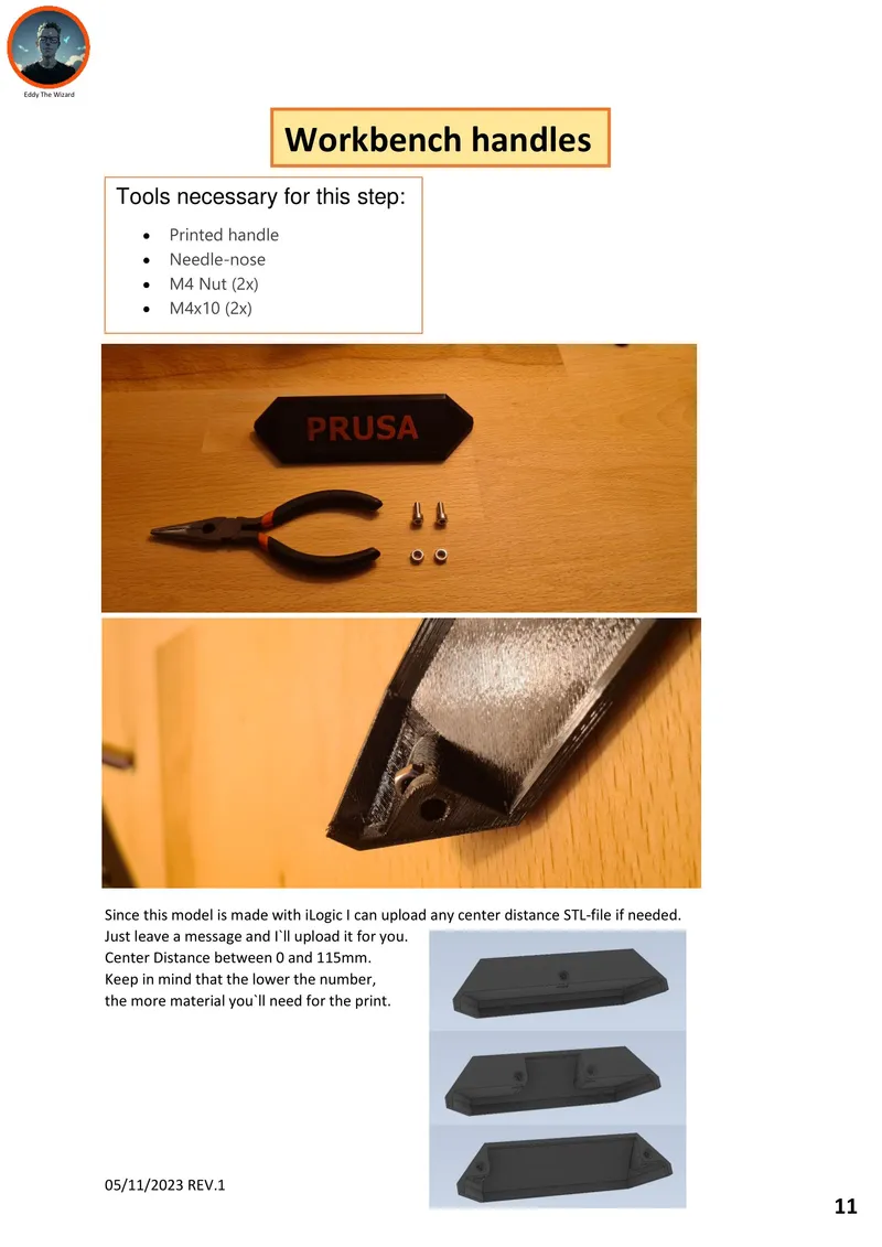 Workbench Handles (90mm-95mm-100mm-105mm-110mm-115mm) by Eddy The ...